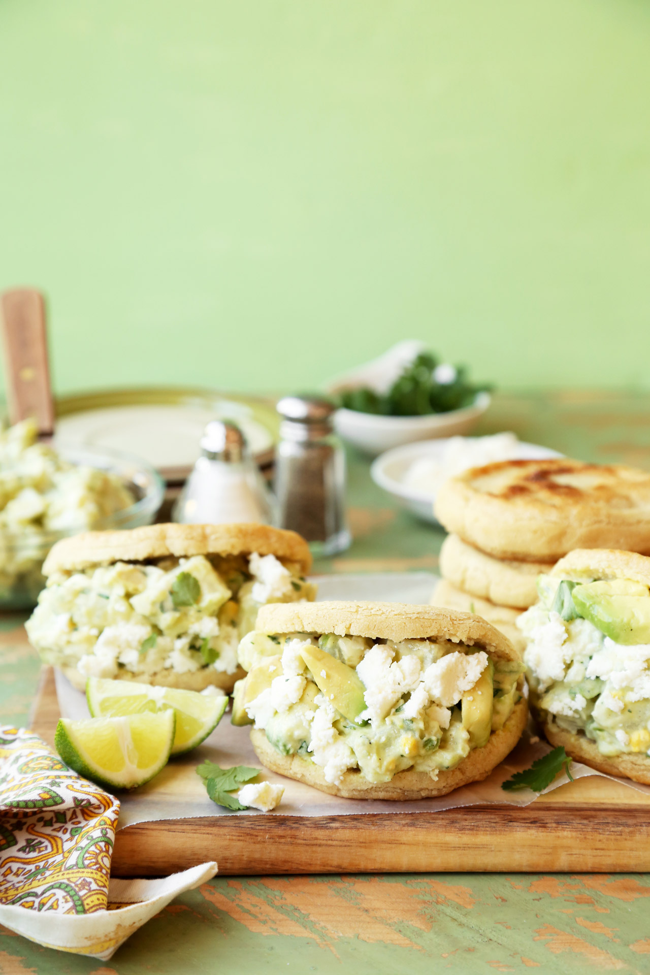 Potato and Avocado Salad Arepas - Jonathan Melendez