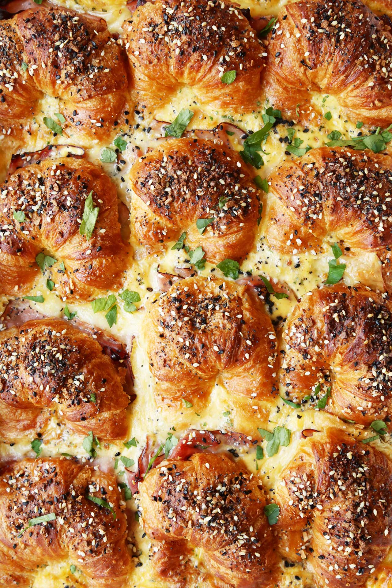 Croissant Ham and Cheese Egg Bake - Jonathan Melendez