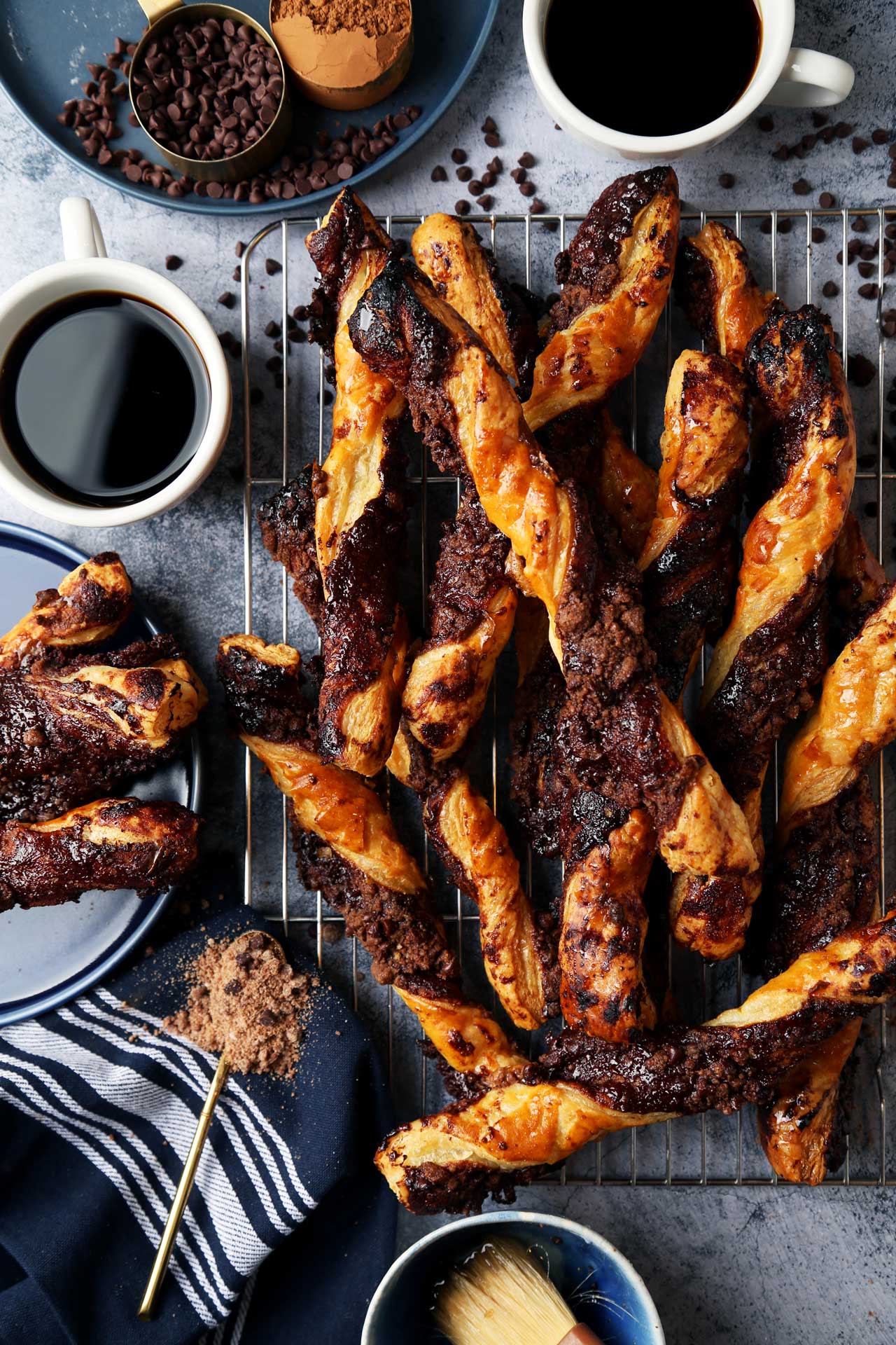 Chocolate Babka Puff Pastry Twists - Jonathan Melendez