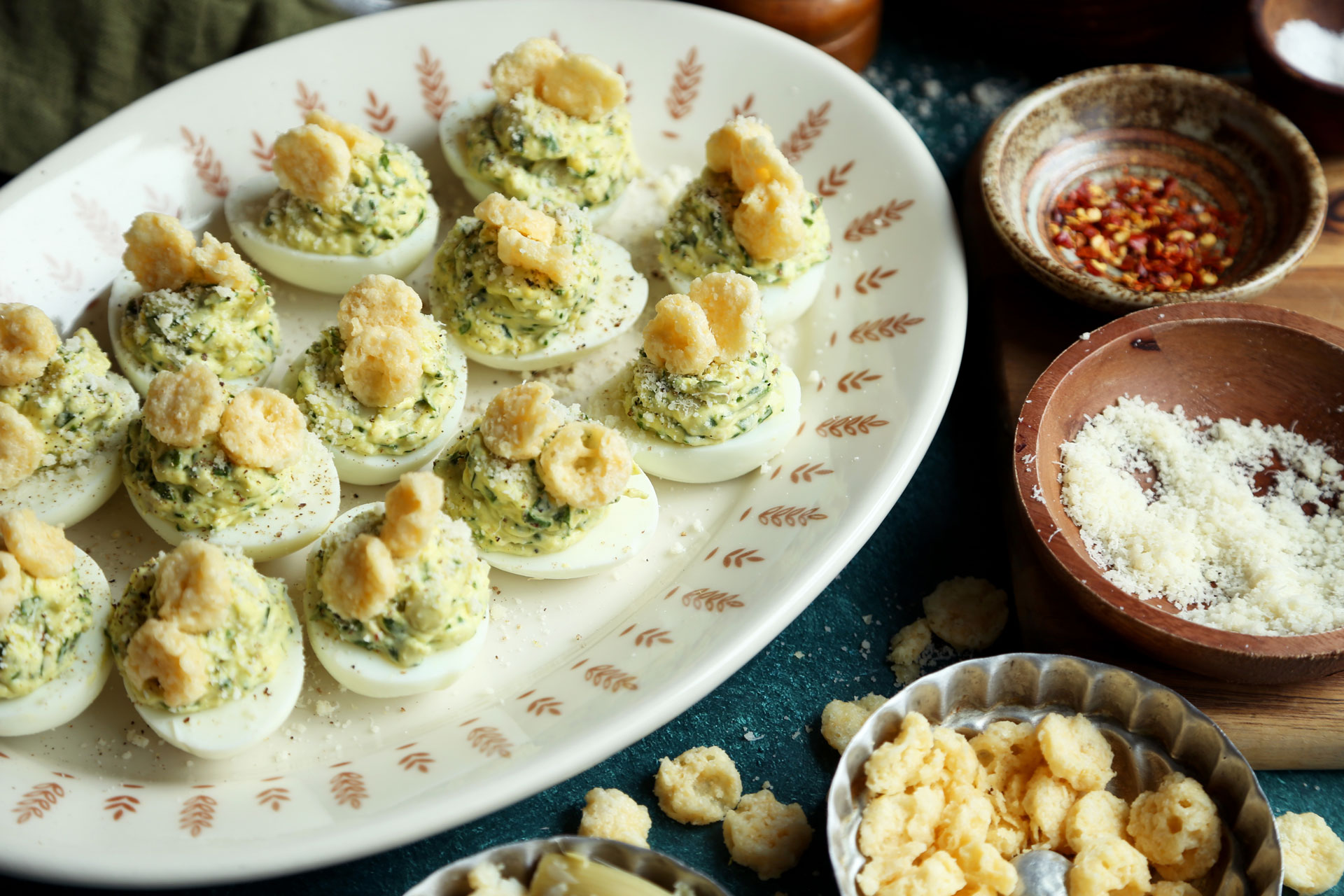 Spinach Artichoke Deviled Eggs - Jonathan Melendez