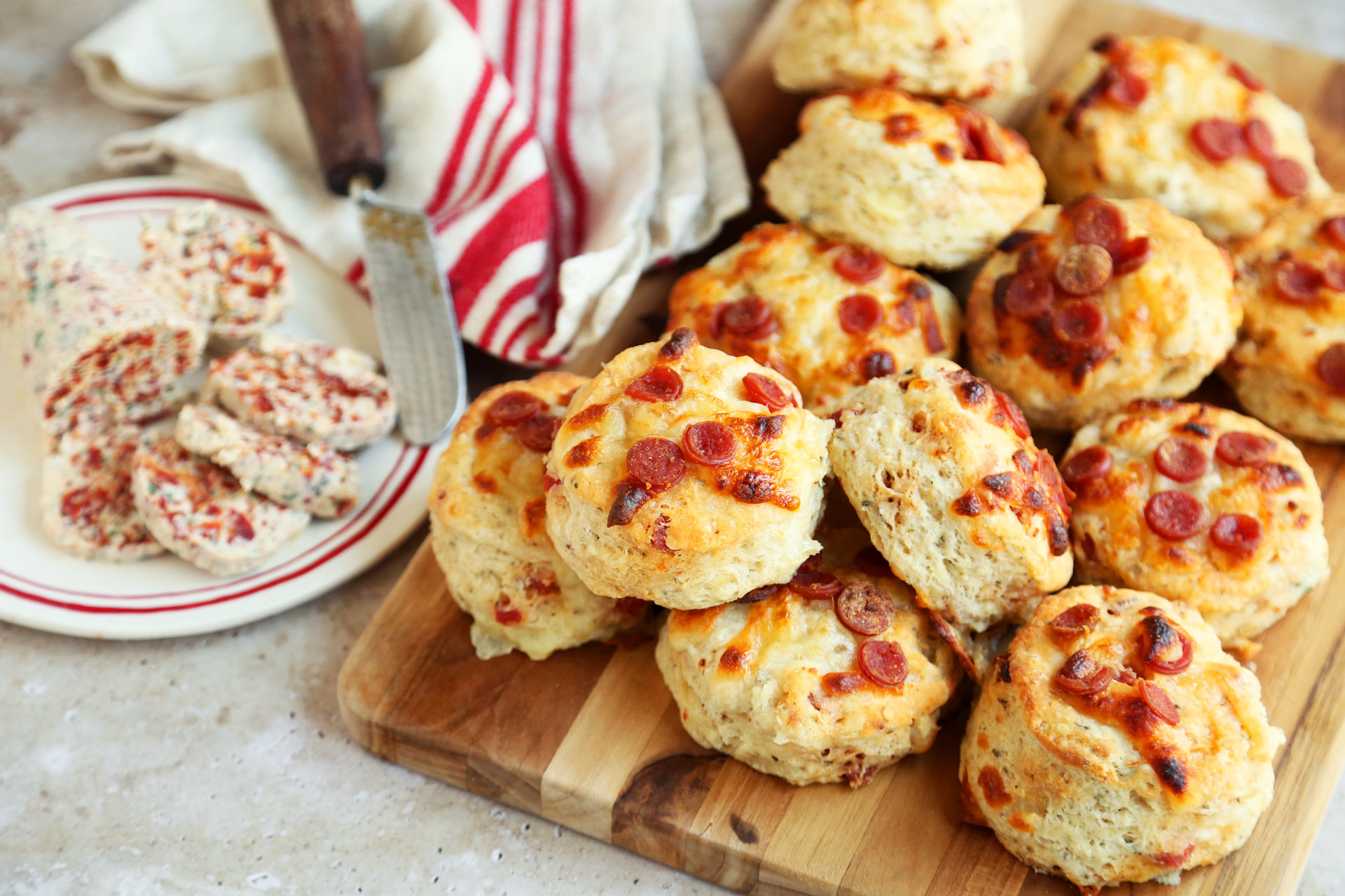 Pizza Biscuits with Pizza Compound Butter - Jonathan Melendez